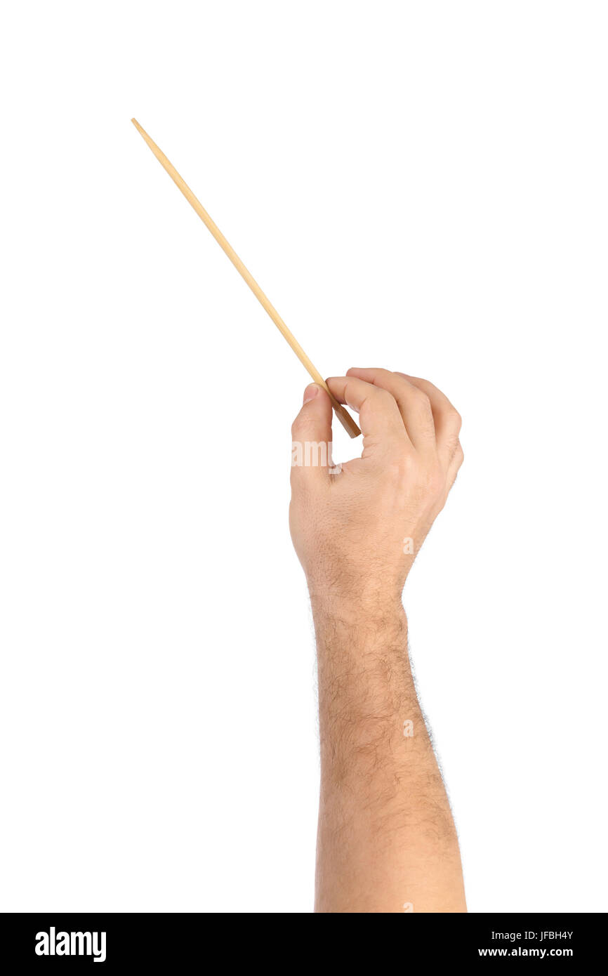 Music conductor hand Stock Photo - Alamy