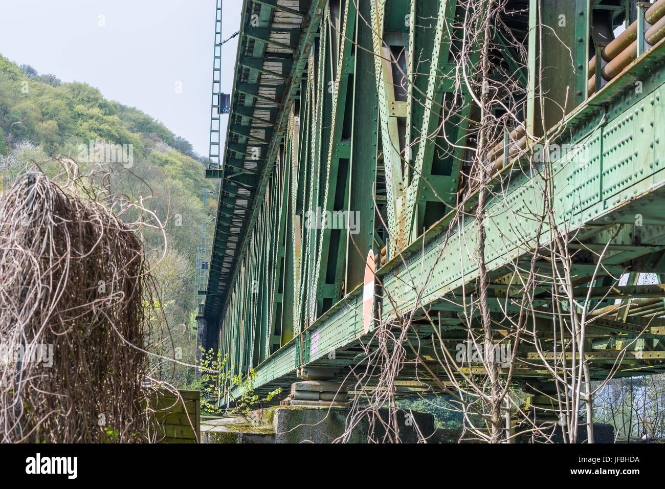 Steel railway bridge Stock Photo - Alamy