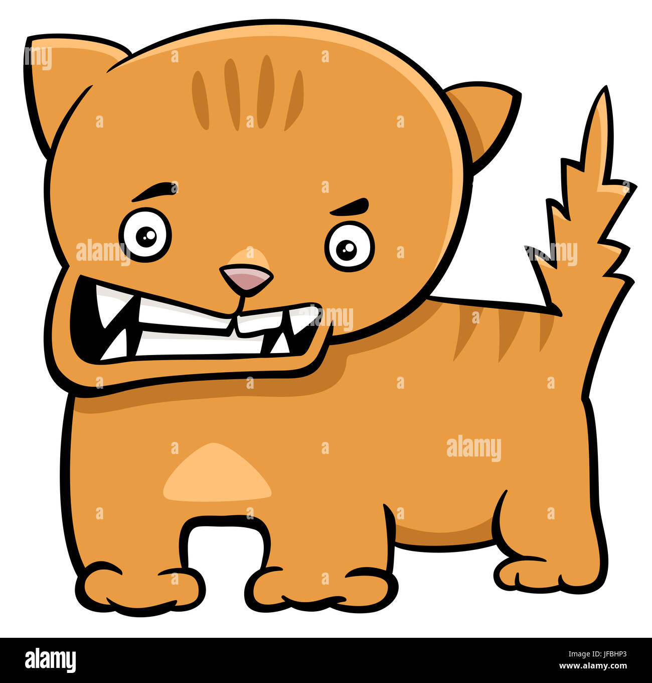 angry kitten cartoon character Stock Photo - Alamy