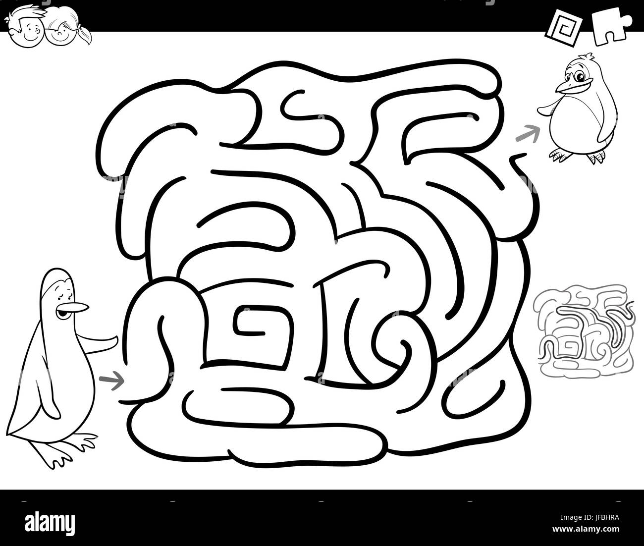 maze game coloring page Stock Photo - Alamy maze game coloring page Stock Photo - Alamy