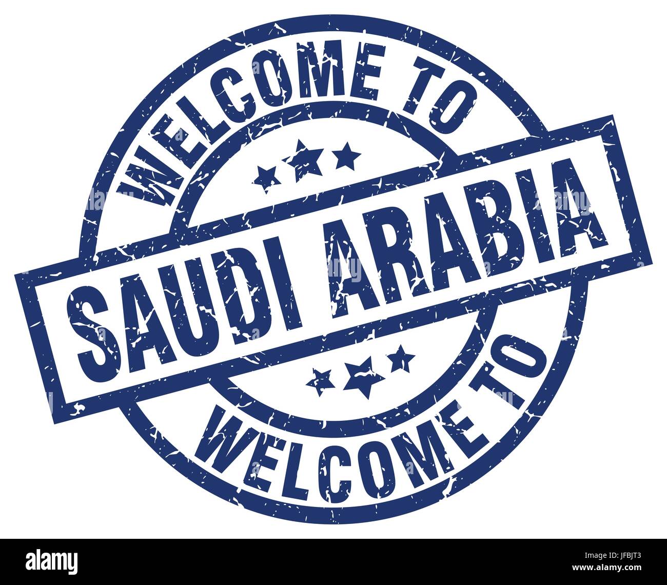 welcome to Saudi Arabia blue stamp Stock Vector Image & Art - Alamy