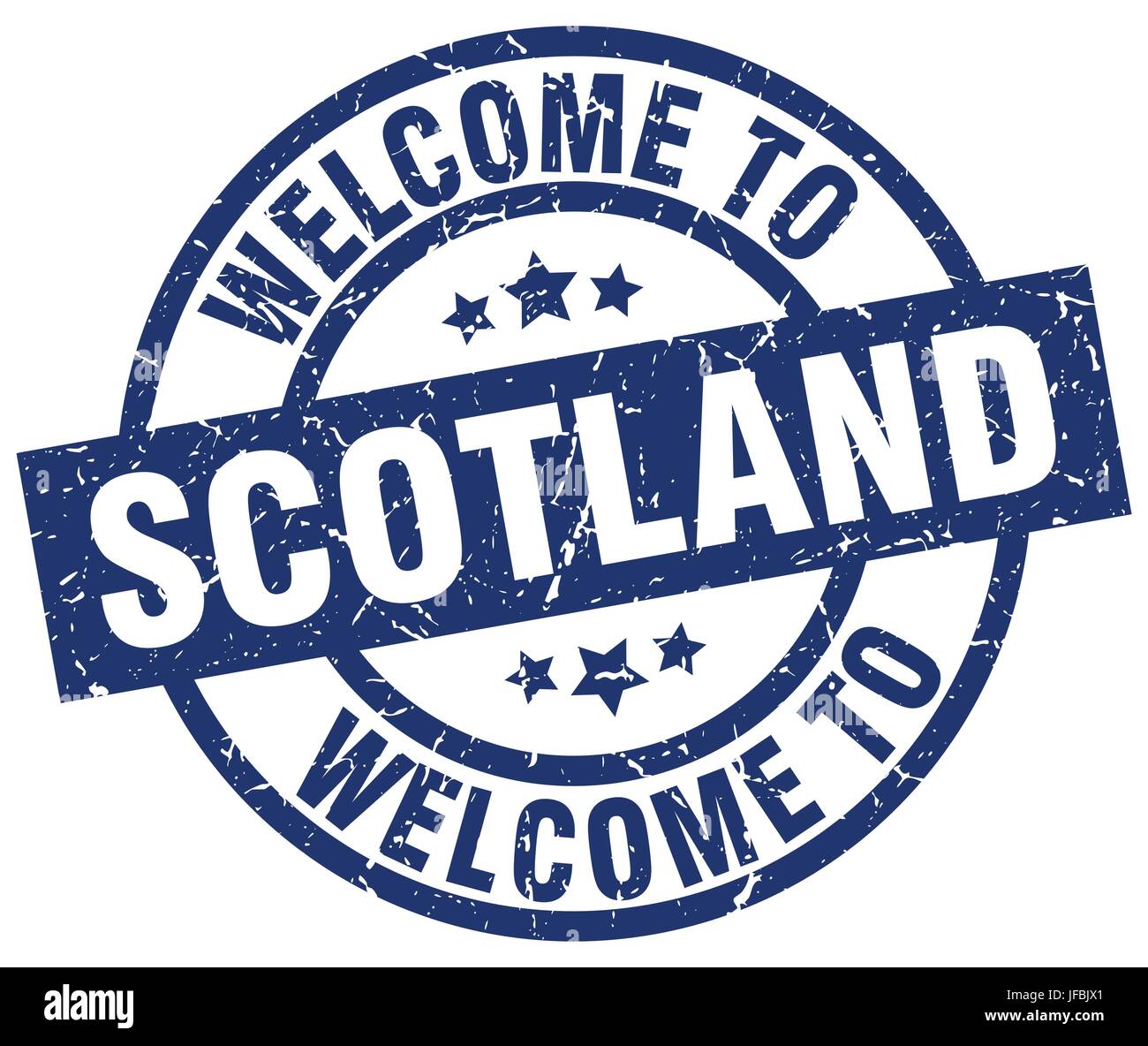 welcome to Scotland blue stamp Stock Vector Image & Art - Alamy