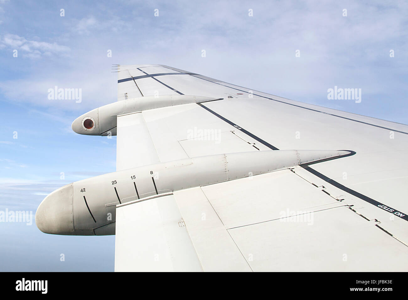 Airplane Wing in Flight Stock Photo - Alamy