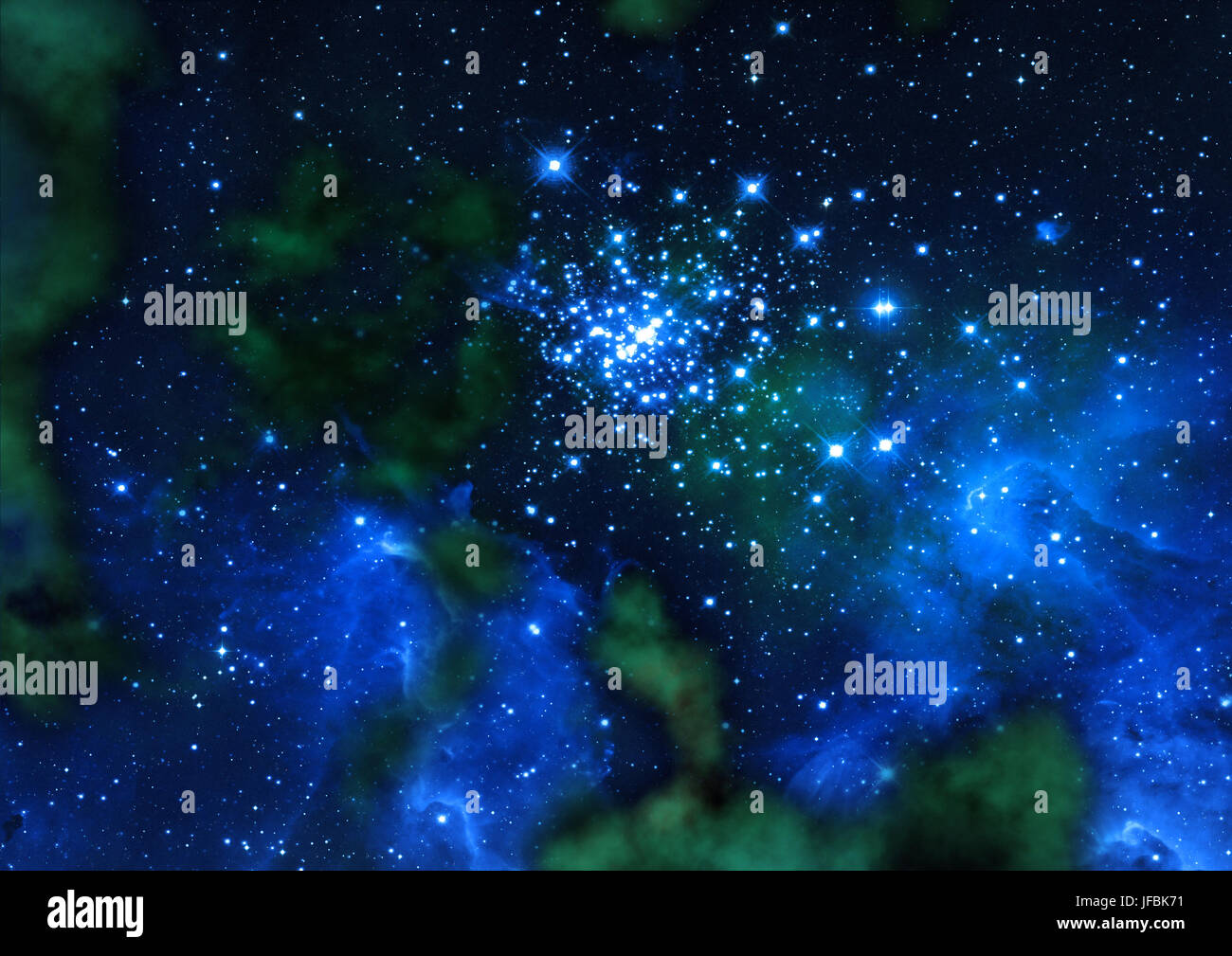 Star field in space and a nebulae Stock Photo - Alamy