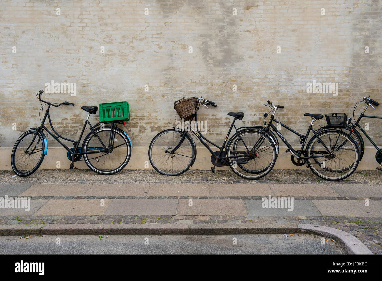 Bycycles in the city of Copernhagen, Denmark Stock Photo - Alamy