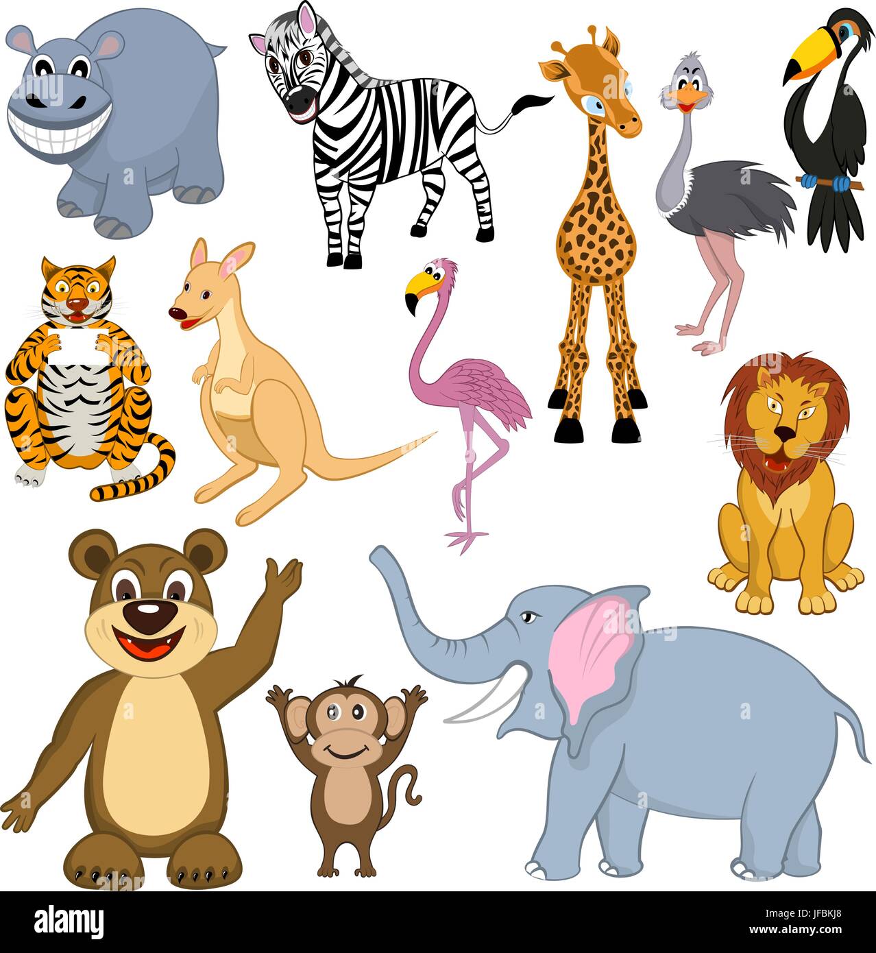 Cartoon animals hi-res stock photography and images - Alamy