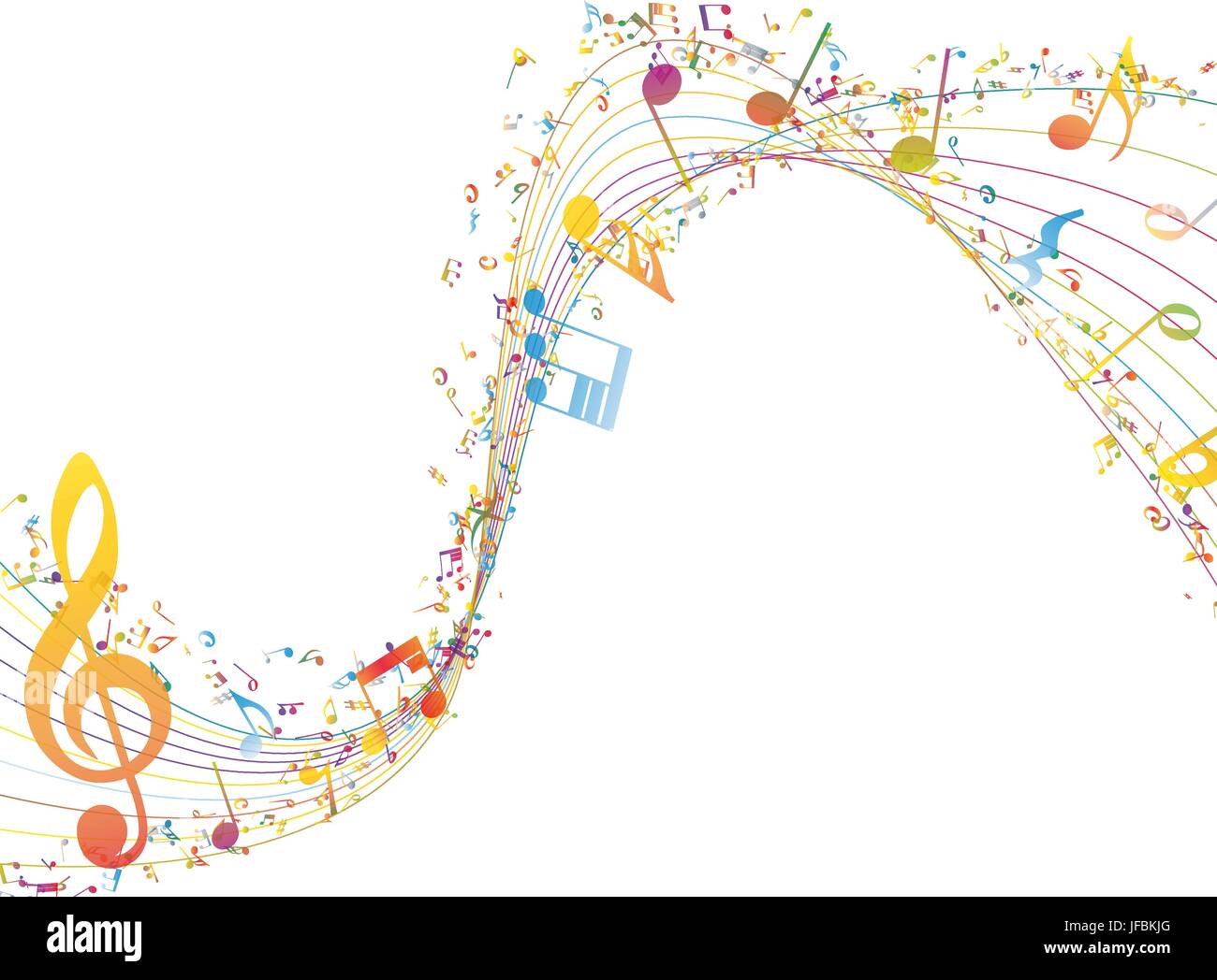 Page musical notes bass clef Stock Vector Images - Alamy