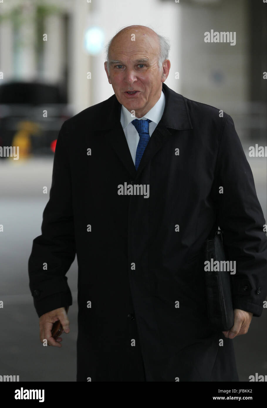 Sir Vince Cable seen at the BBC studios in London on 7th May, 2017 ...