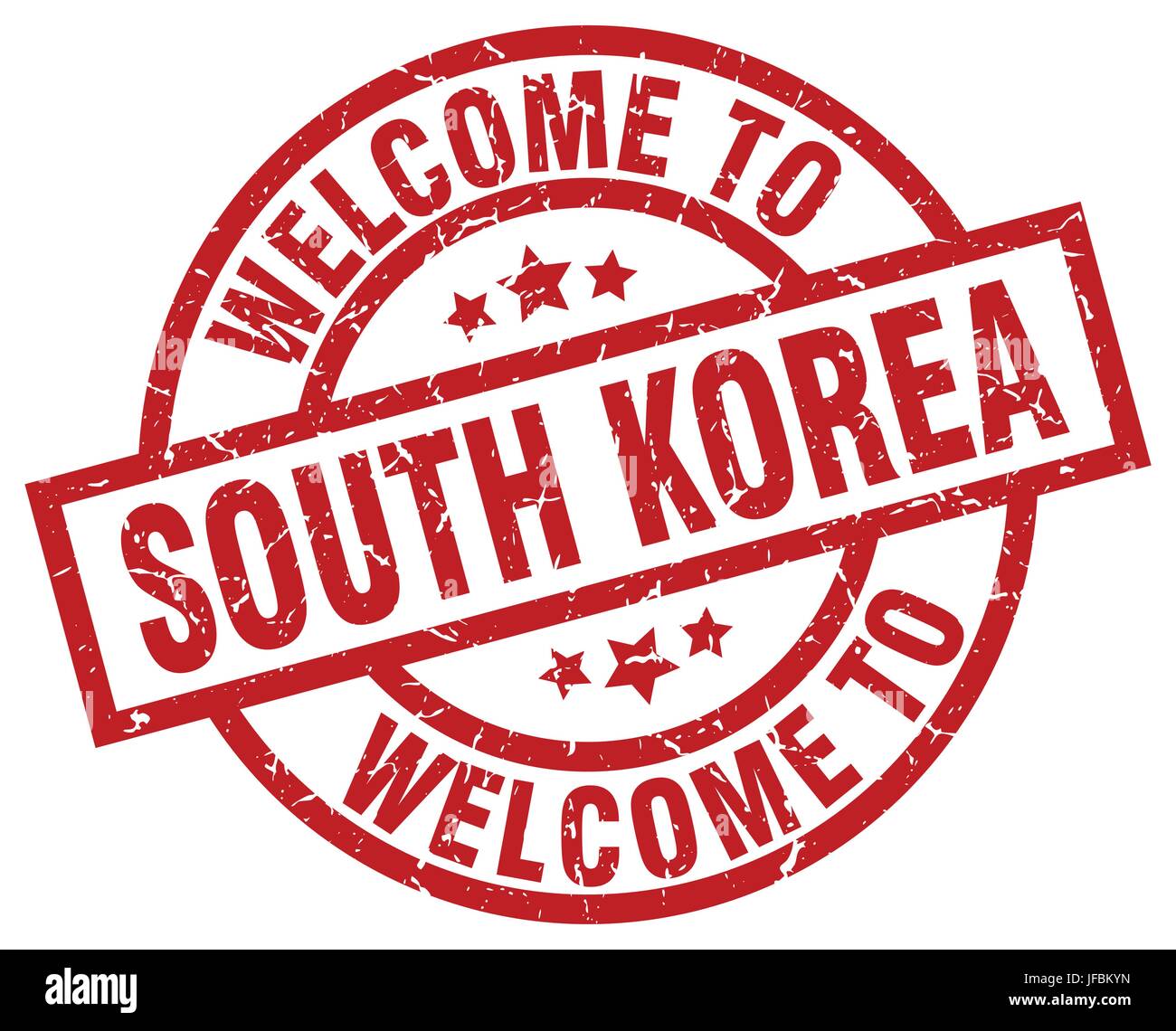 welcome to South Korea red stamp Stock Vector Image & Art - Alamy