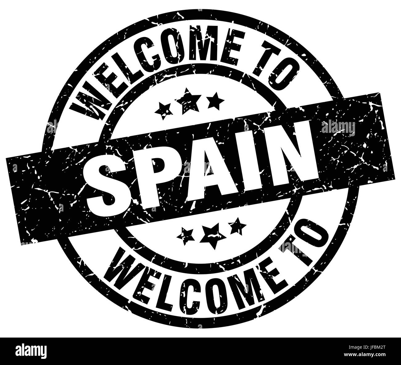 welcome to Spain black stamp Stock Vector Image & Art - Alamy