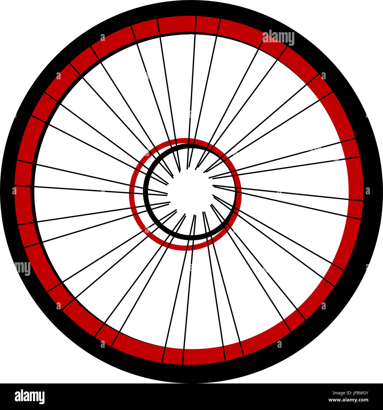 Bicycle wheel isolated on white Stock Photo - Alamy