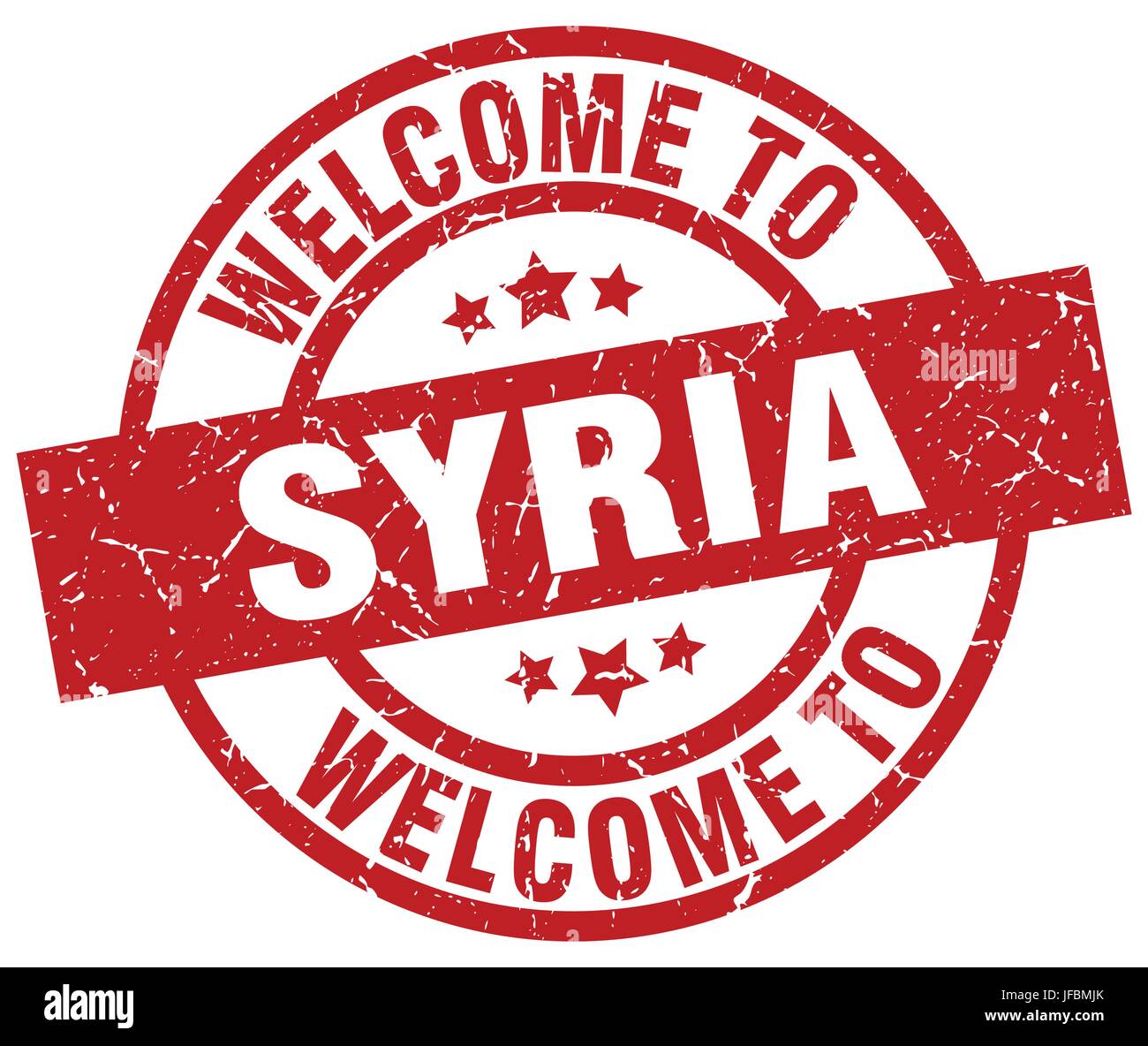 welcome to Syria red stamp Stock Vector Image & Art - Alamy