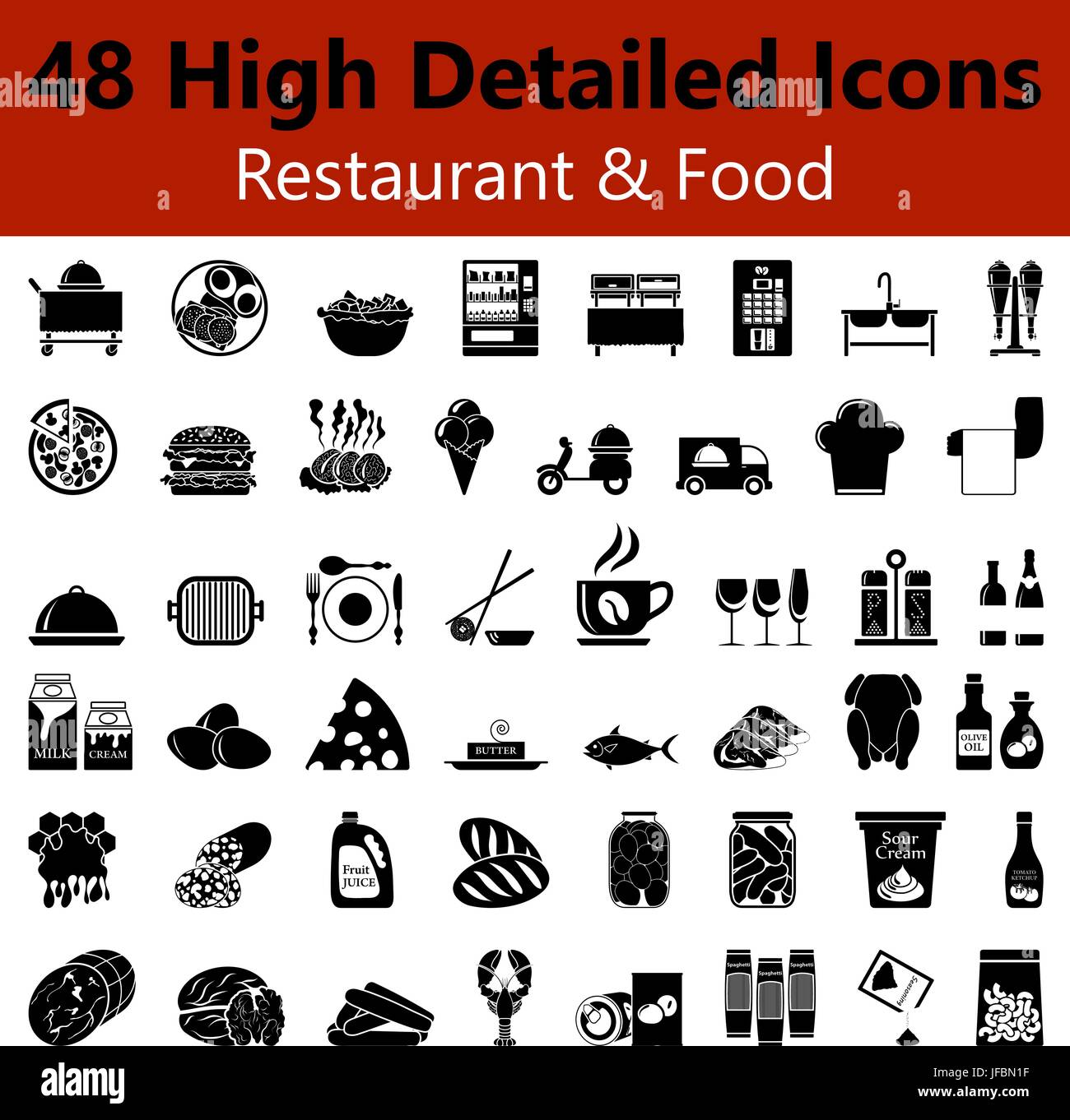 Restaurant and Food Smooth Icons Stock Vector Image & Art - Alamy