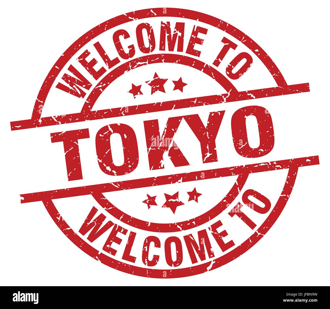 welcome to Tokyo red stamp Stock Vector Image & Art - Alamy