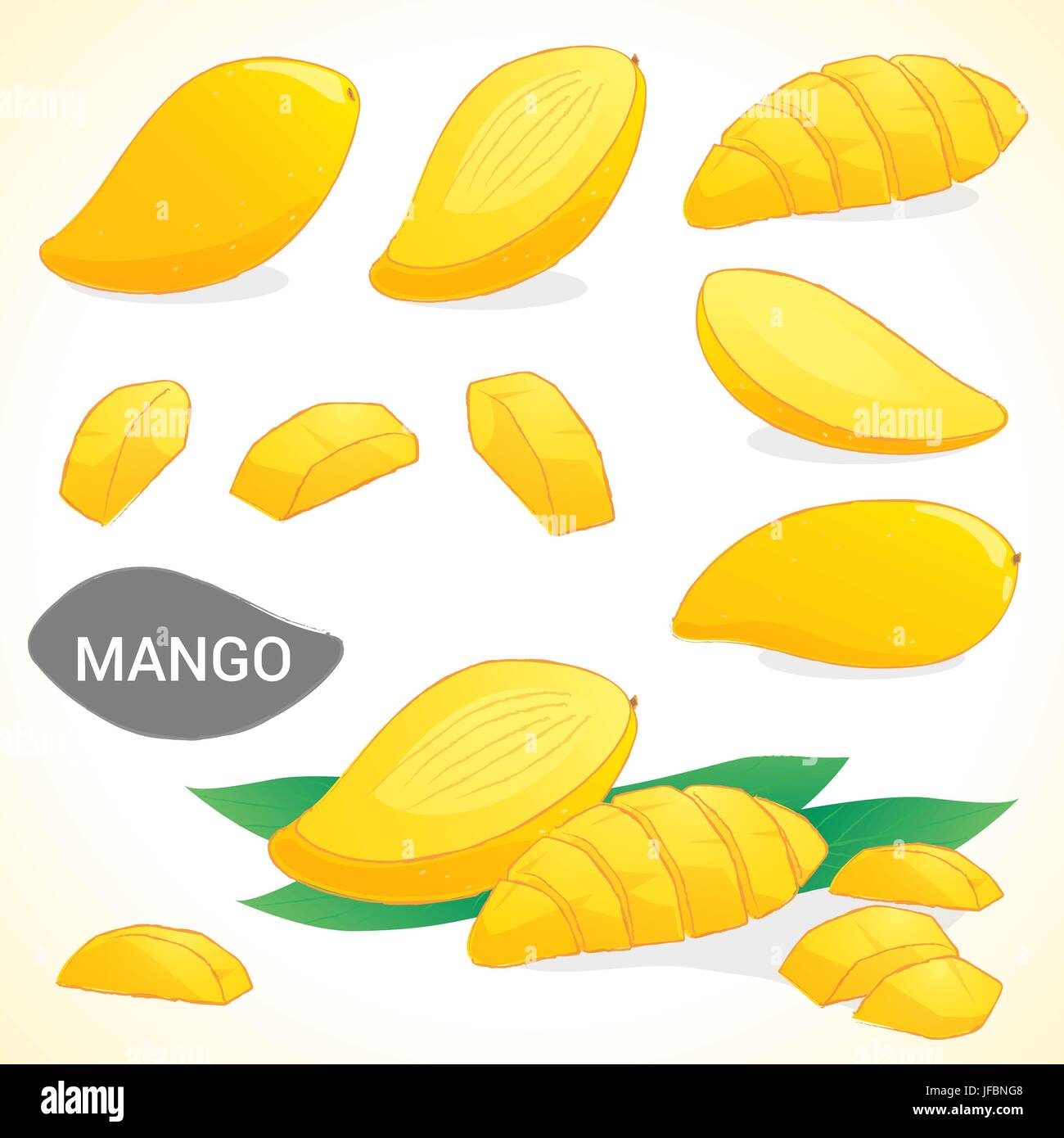 Fresh mangoes india Stock Vector Images - Alamy