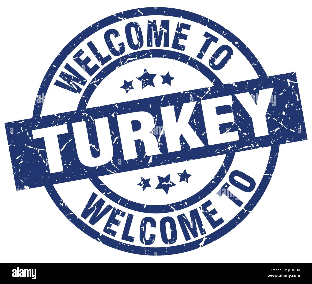 welcome to Turkey blue stamp Stock Vector Image & Art - Alamy