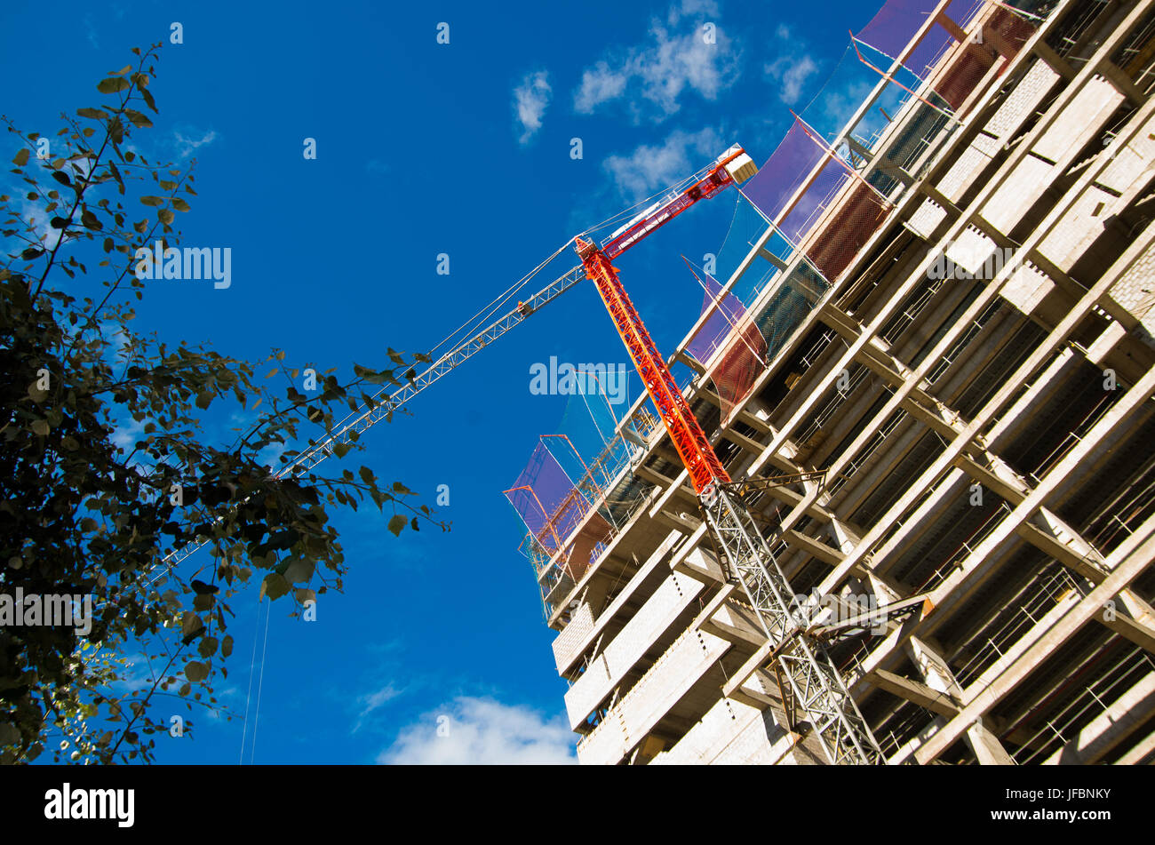 New buildings in construction in the center of the city of Quito ...