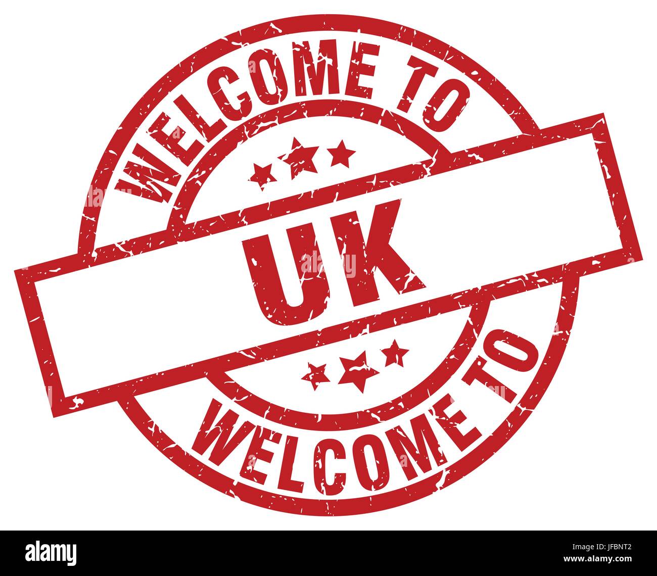 Welcome uk red round hi-res stock photography and images - Alamy