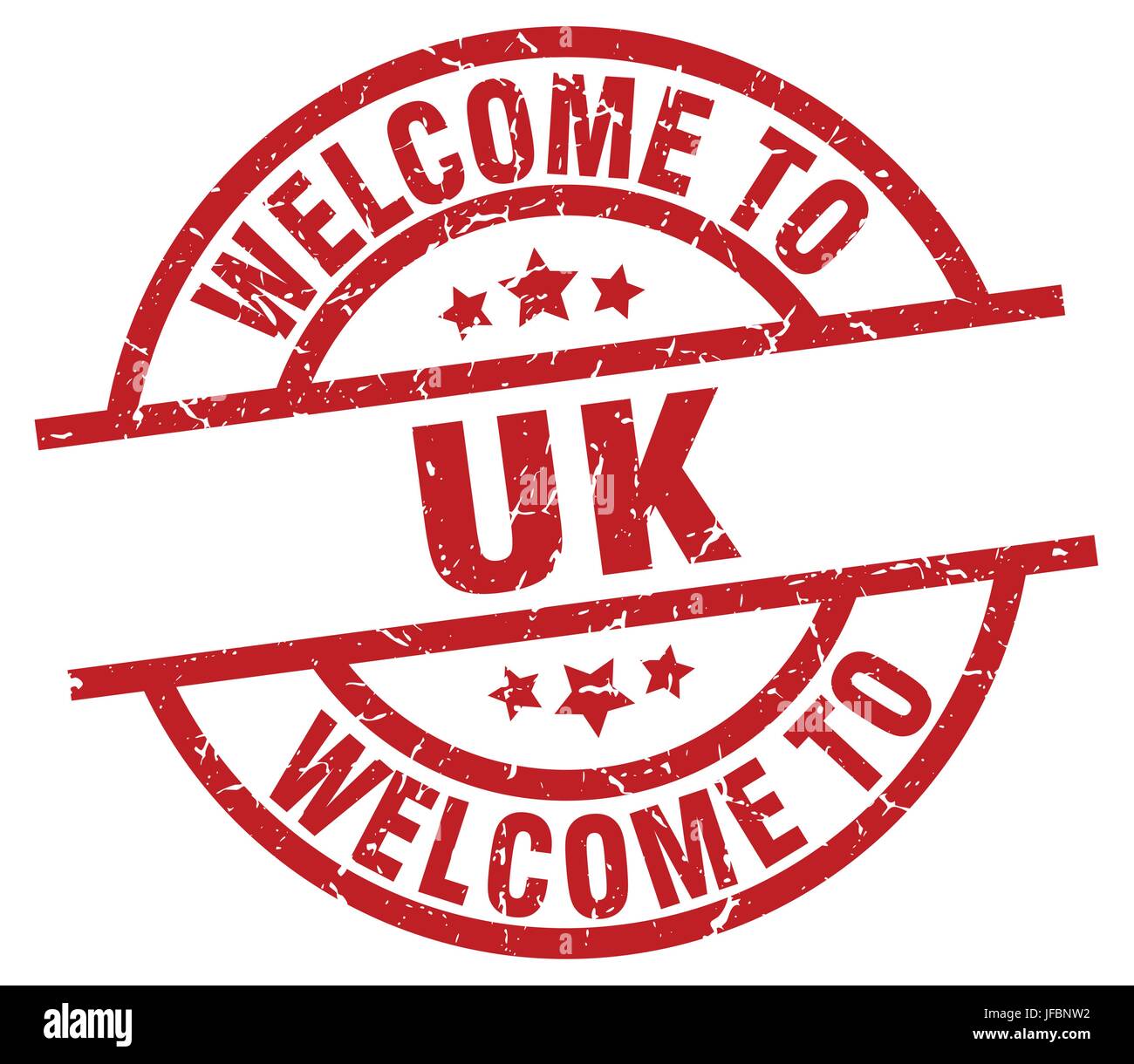 welcome to uk red stamp Stock Vector Image & Art - Alamy