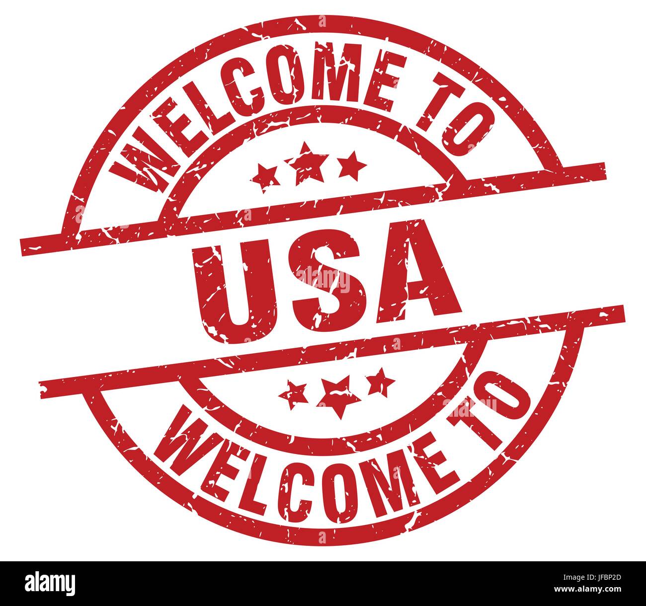 welcome to usa red stamp Stock Vector Image & Art - Alamy