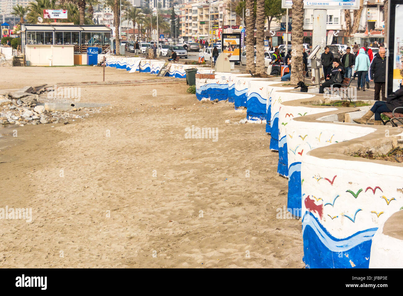 Halk beach at Kusadasi, Turkey Stock Photo - Alamy