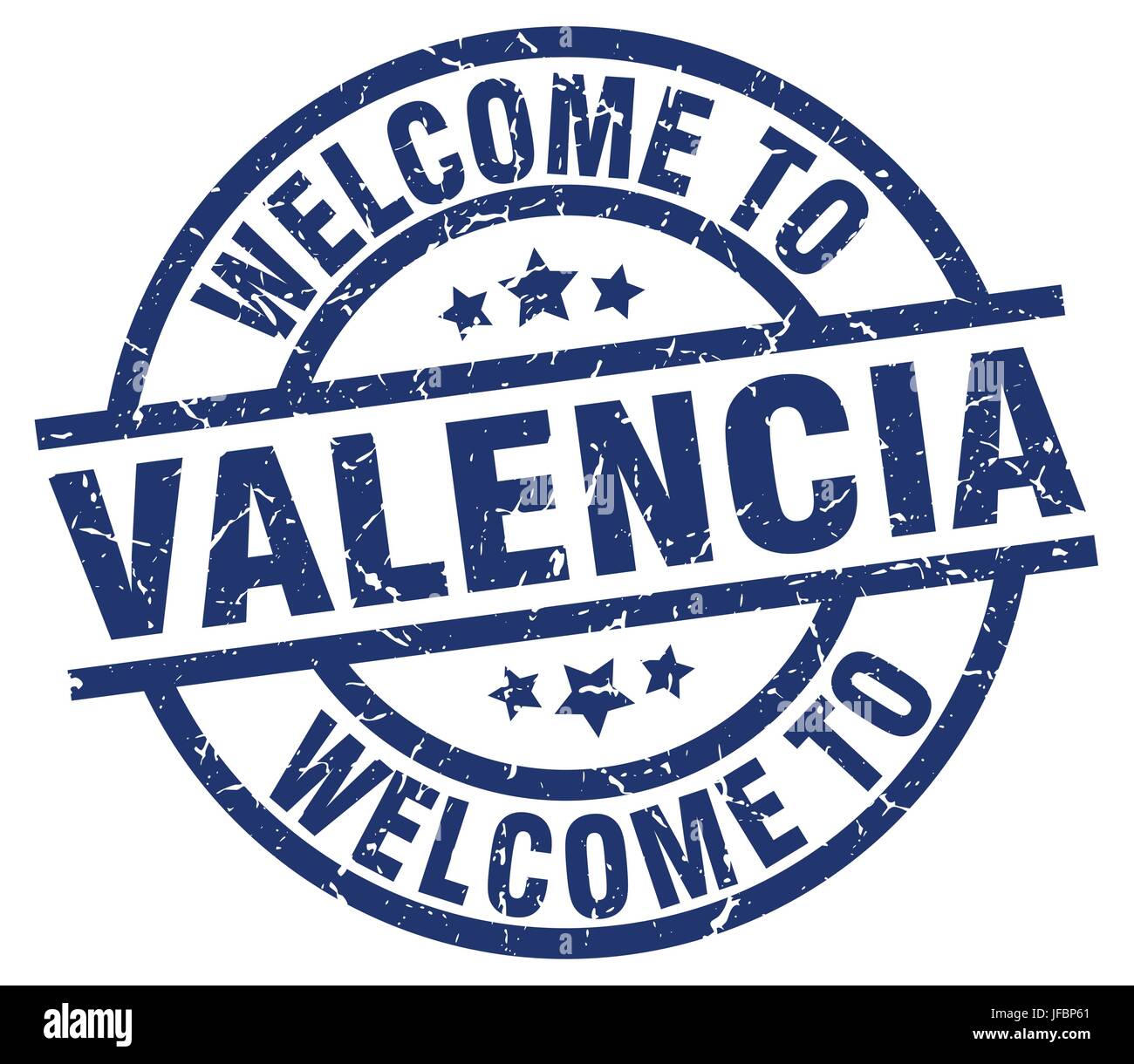 welcome to Valencia blue stamp Stock Vector Image & Art - Alamy