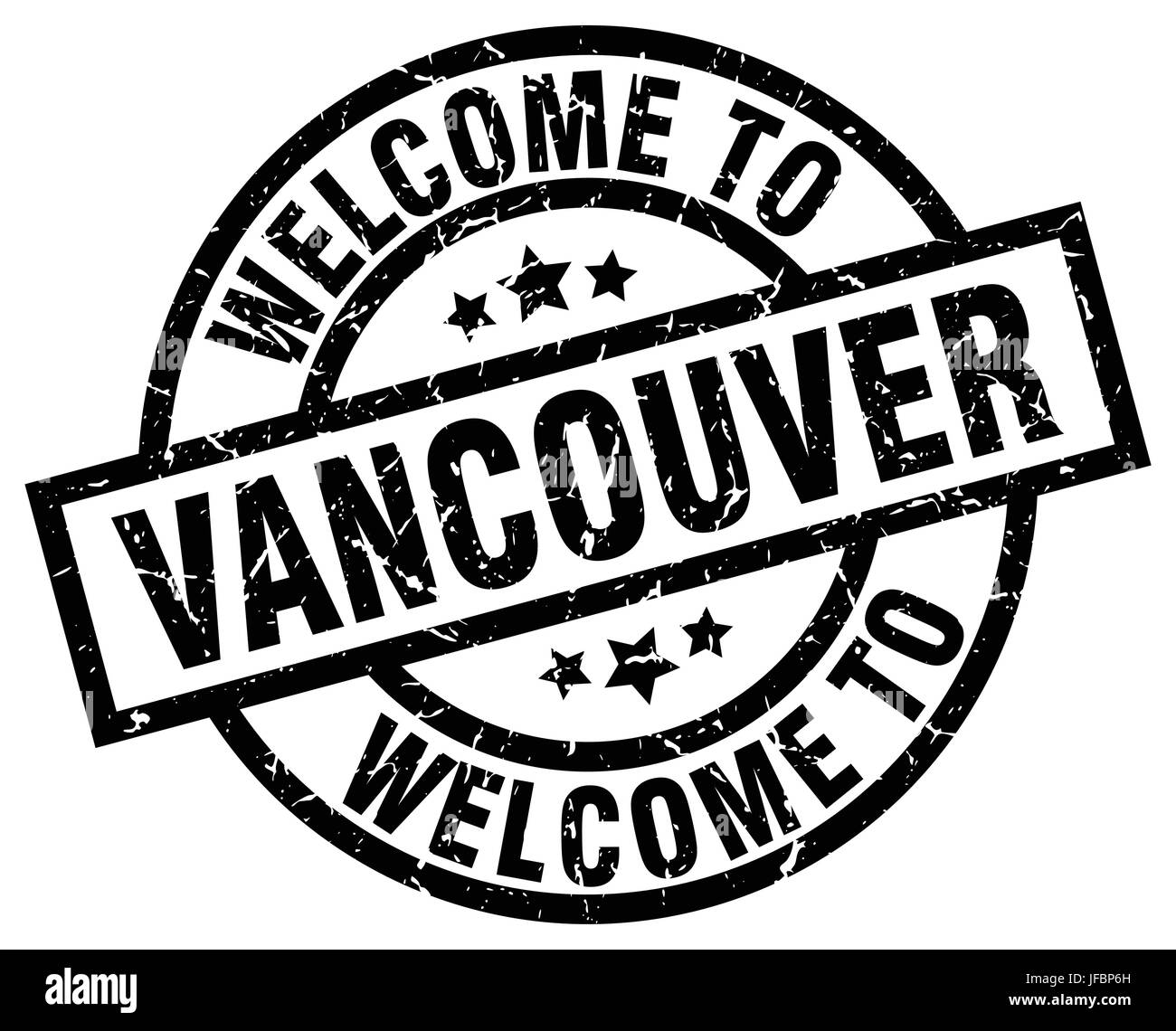 Welcome vancouver sign Black and White Stock Photos & Images - Alamy