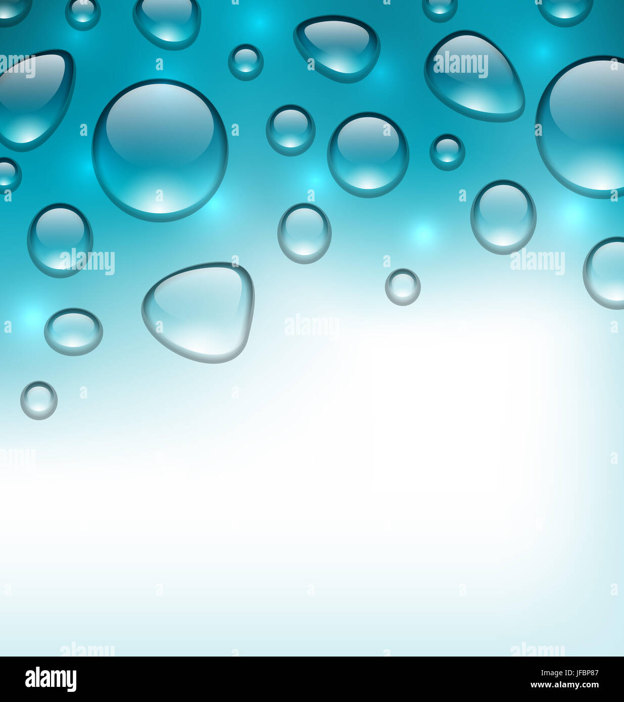 Illustration water abstract background with drops, place for your text ...