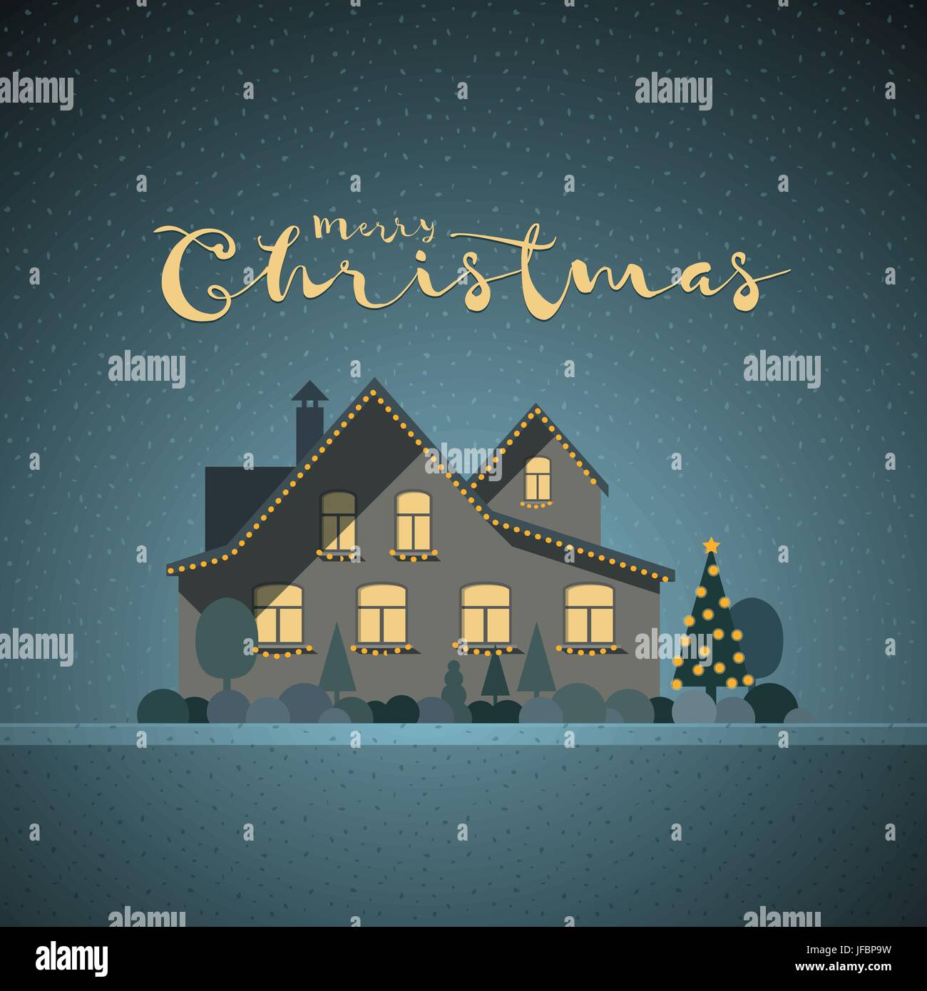 Cheerful garden at christmas Stock Vector Images - Alamy