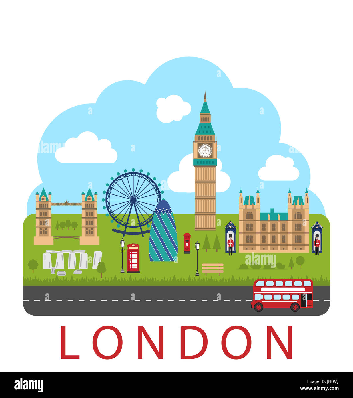 Illustration London, England. Urban Background. Concept of Travel and ...