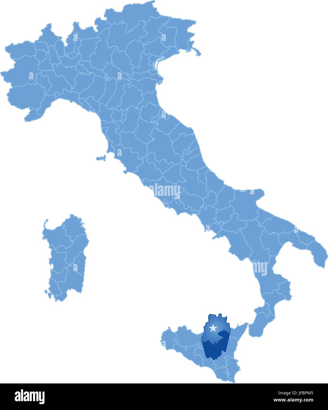 Map of Italy, Enna Stock Vector Image & Art - Alamy