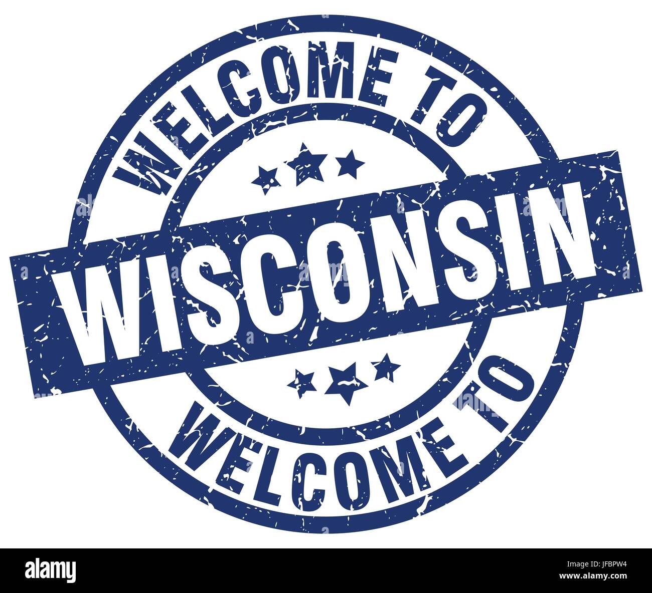 welcome to Wisconsin blue stamp Stock Vector Image & Art - Alamy