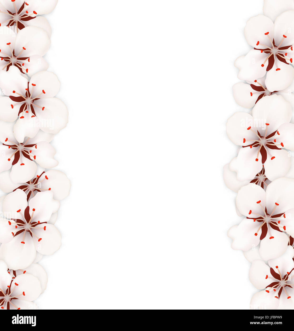 Illustration Abstract Border Made in Cherry Blossom. Layout, Card ...