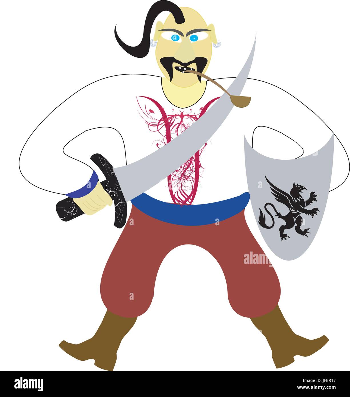 Cossack vector vectors hi-res stock photography and images - Alamy