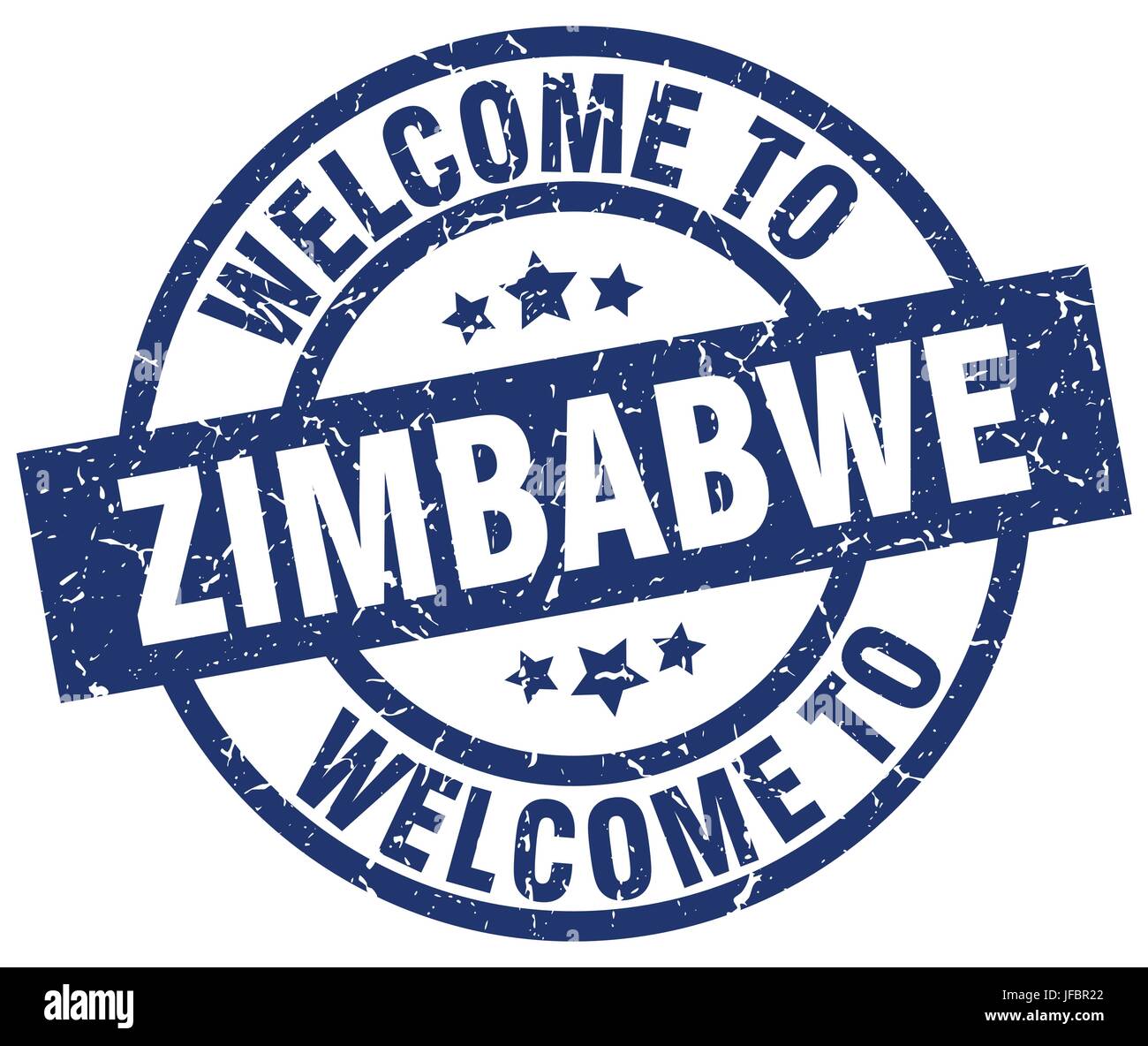 welcome to Zimbabwe blue stamp Stock Vector Image & Art - Alamy