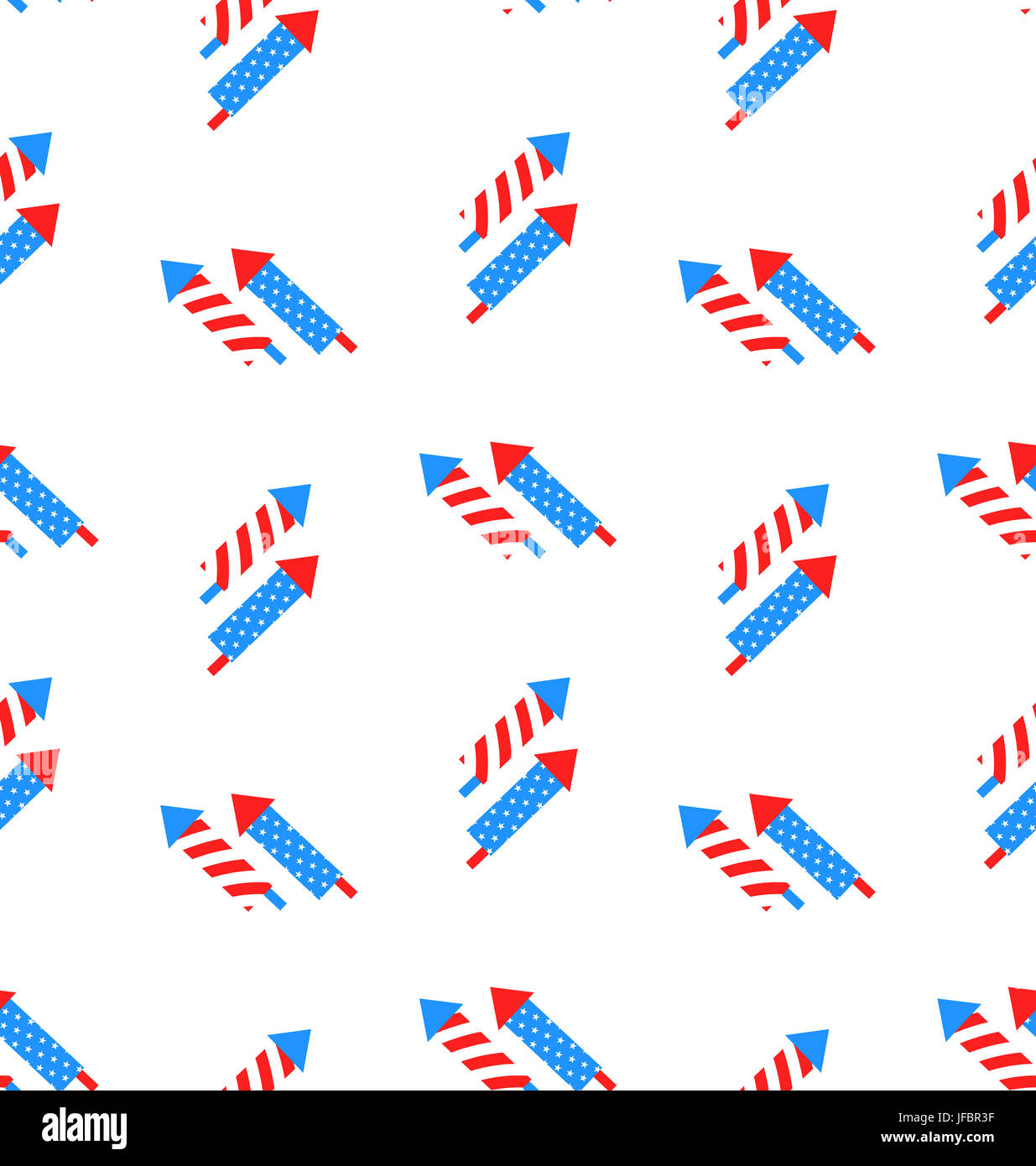 Illustration Seamless Texture Rocket for Independence Day of America ...