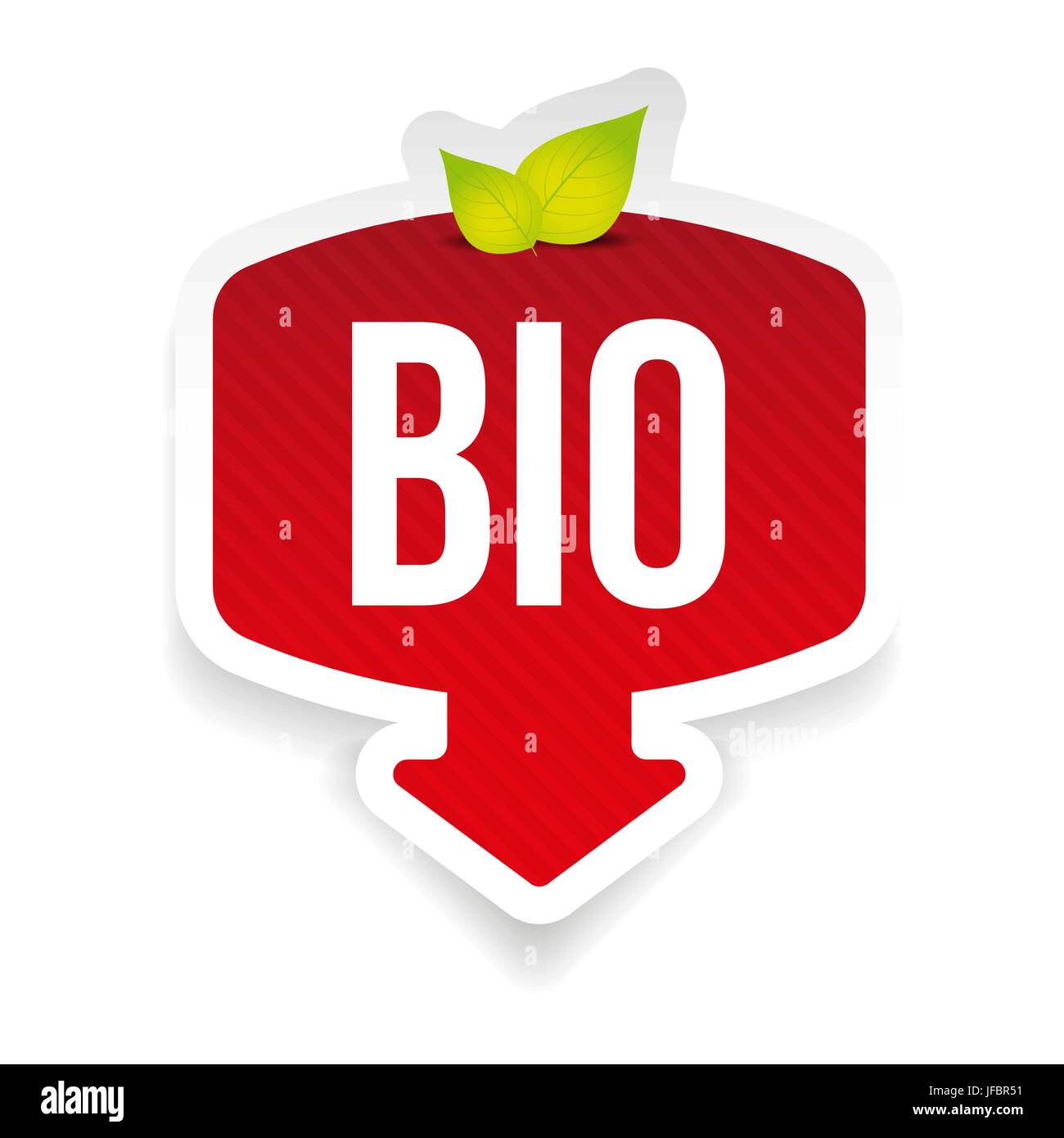 Bio label red with arrow vector Stock Vector Image & Art - Alamy