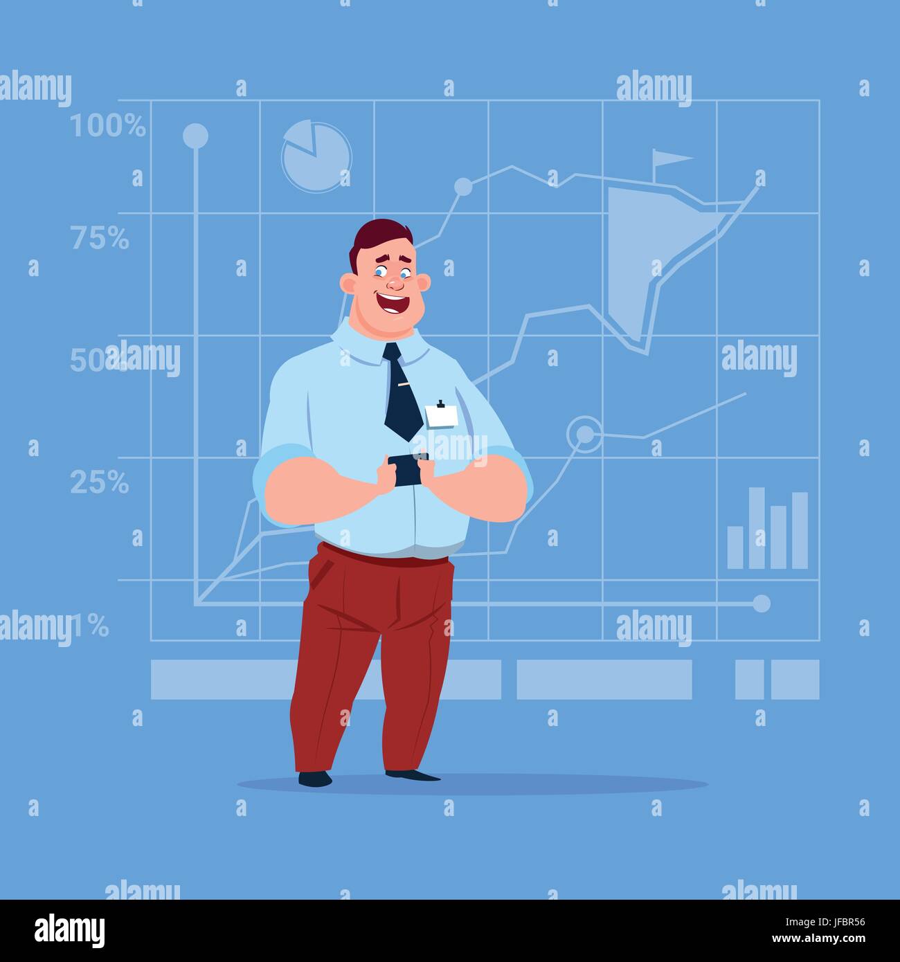 Cartoon character chart graph hi-res stock photography and images - Alamy