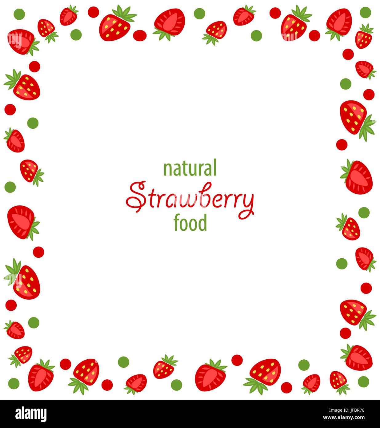 Illustration Ornamental Frame Made of Strawberry Stock Photo - Alamy