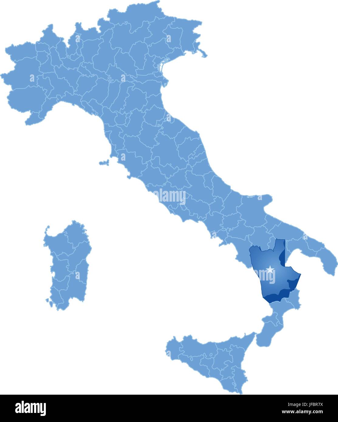 Map of Italy, Cosenza Stock Vector Image & Art - Alamy