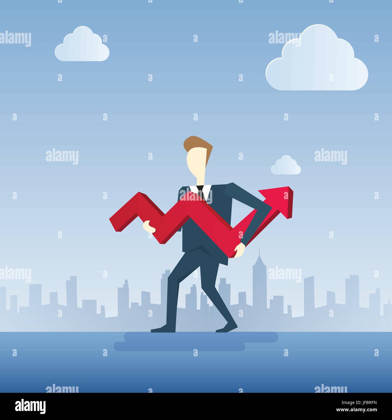 Red chart arrow up Stock Vector Images - Alamy