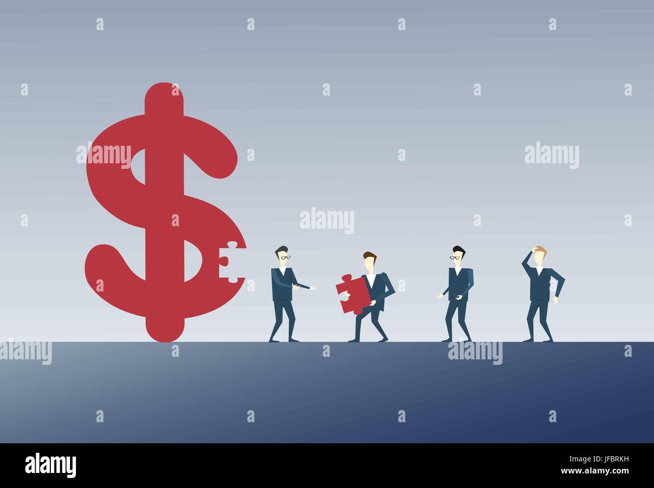Man collecting pay Stock Vector Images - Alamy