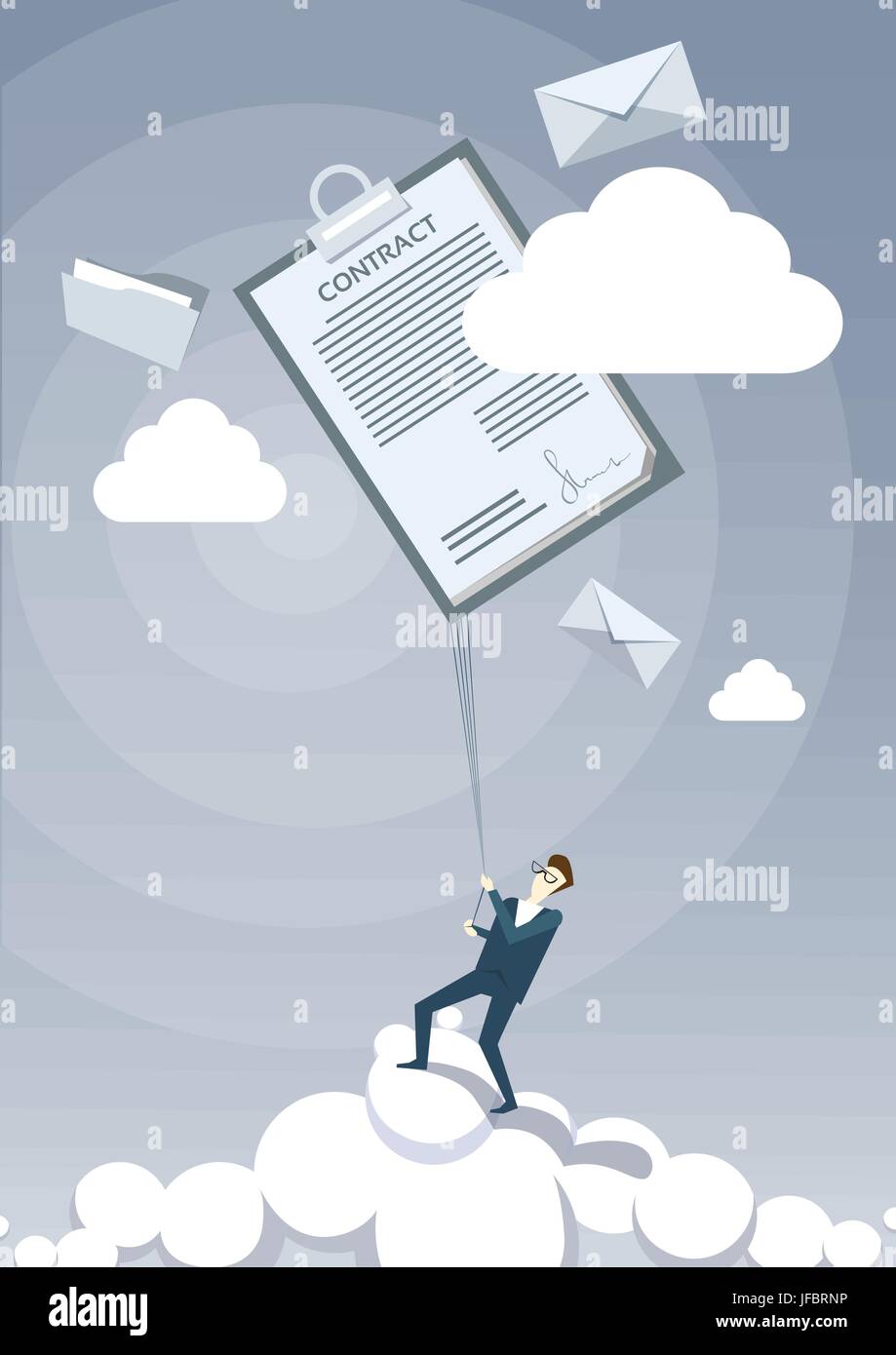 Employment contract cartoon Stock Vector Images - Alamy