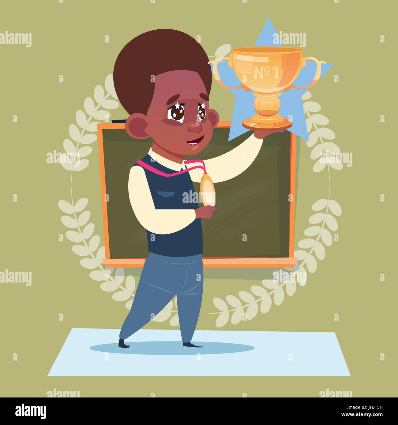African boy win Stock Vector Images - Alamy