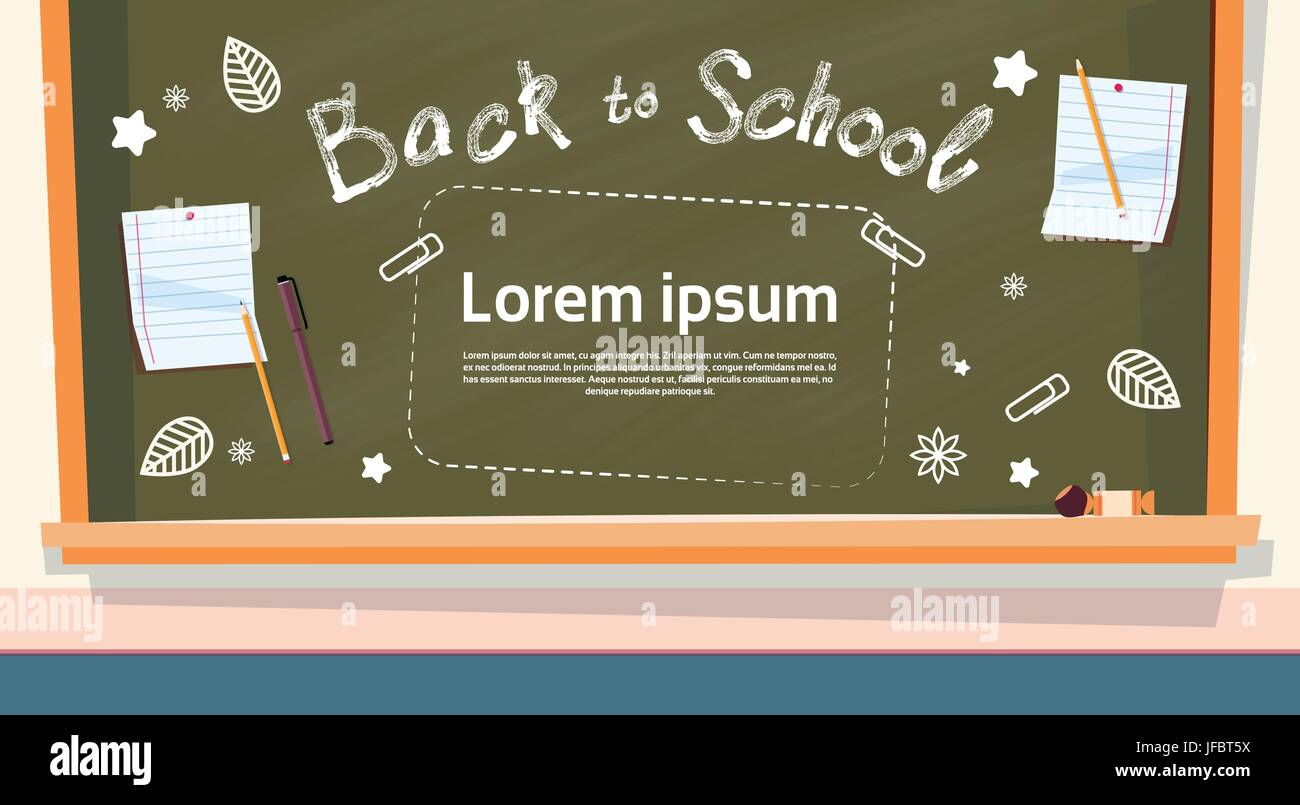 Back To School Class Board With Copy Space Education Banner Stock ...