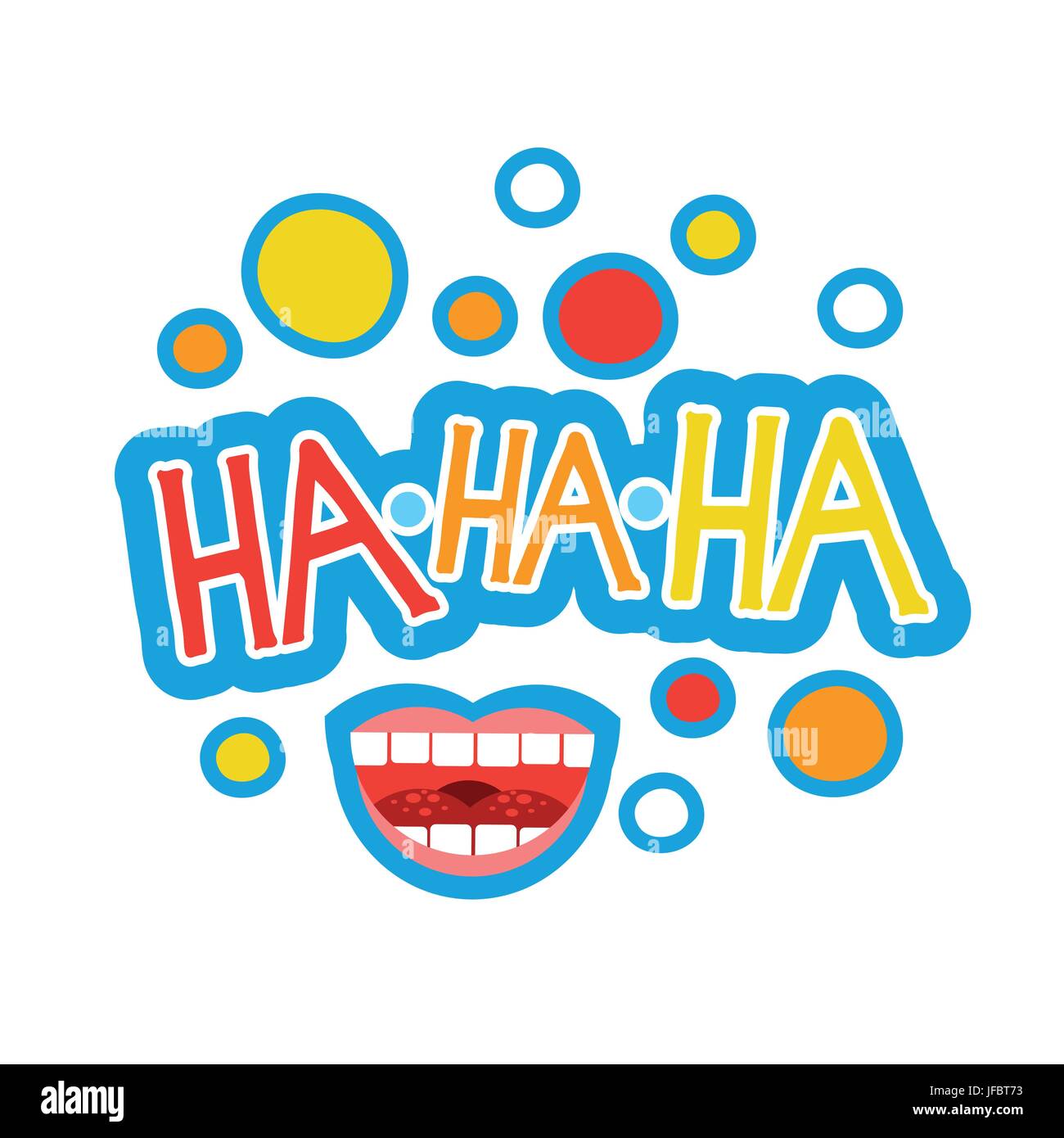 Laugh Sticker, Chat Message Label Icon Colorful Banner Stock Vector ...