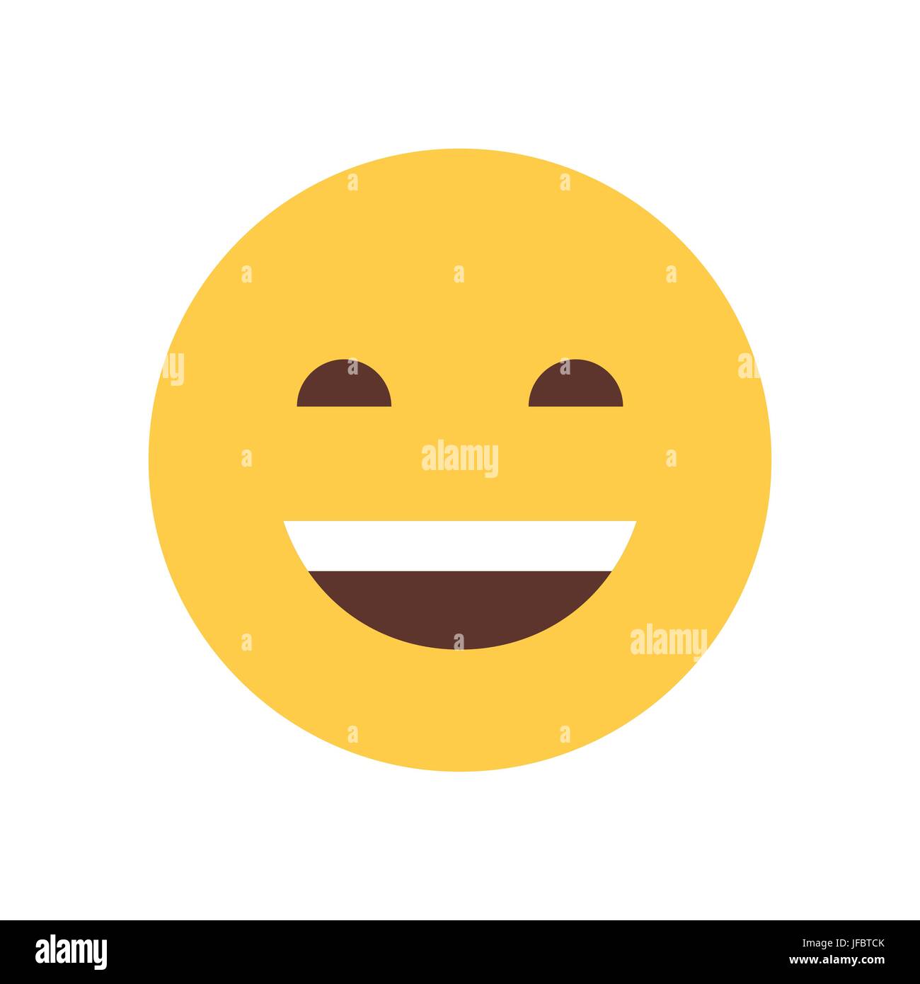 Yellow Smiling Cartoon Face Laughing Emoji People Emotion Icon Stock ...