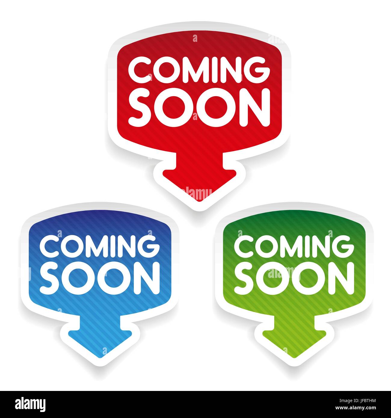 Coming Soon label vector set Stock Vector Image & Art - Alamy