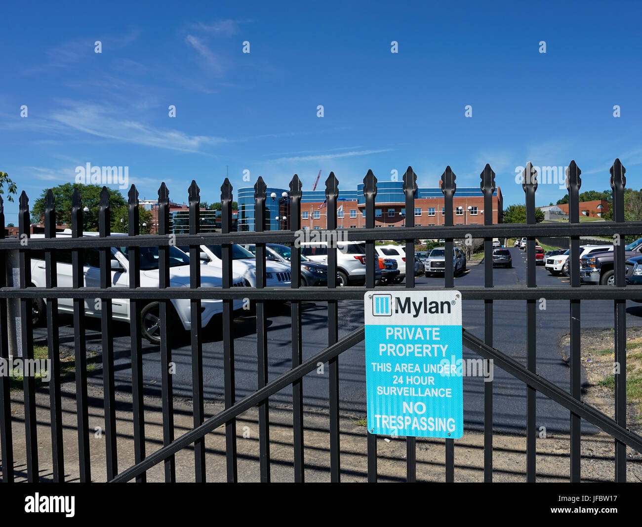 MORGANTOWN, WEST VIRGINIA, USA - AUGUST 30: Exterior of Mylan drug ...