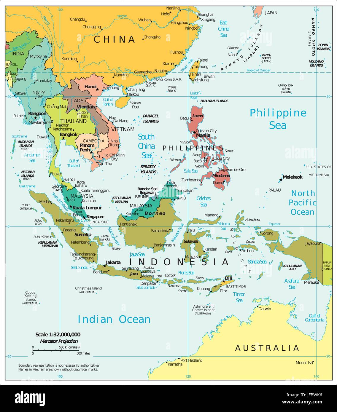 Map of southeast asia hi-res stock photography and images - Alamy